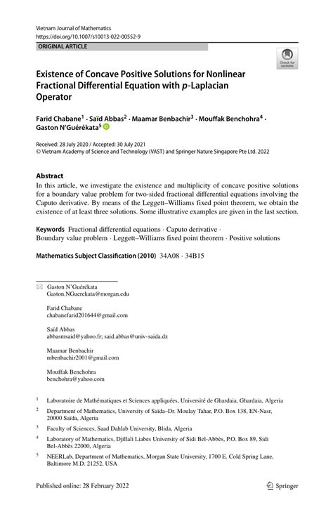 Pdf Existence Of Concave Positive Solutions For Nonlinear Fractional