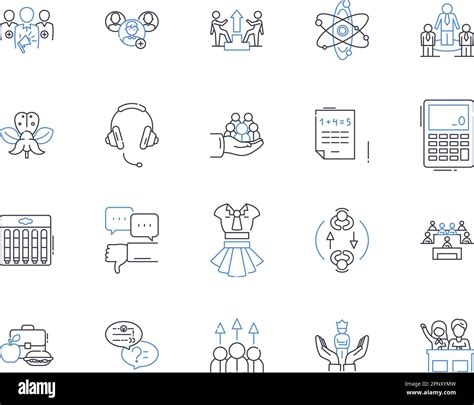 Tasks And Missions Line Icons Collection Mission Goal Responsibility