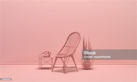 가구와 실내 액세서리와 일반 흑백 밝은 분홍색 색상의 객실의 내부 복사 공간이 있는 라이트 배경입니다 3d 렌더링 0명에 대한 스톡 사진 및 기타 이미지 Istock