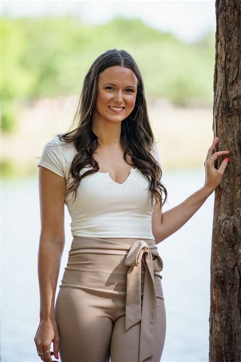 Stock Photo Of A Beautiful Female Model Posing By Tree In Nature Stock Image Image Of Nature