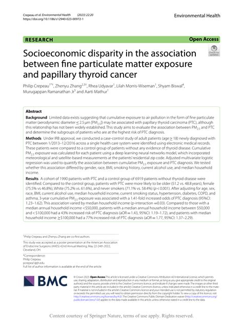 Pdf Socioeconomic Disparity In The Association Between Fine