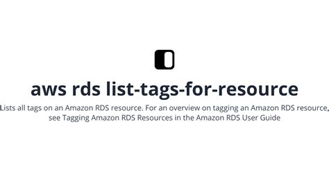 Aws Rds List Tags For Resource Fig Aws Rds List Tags For Resource Fig