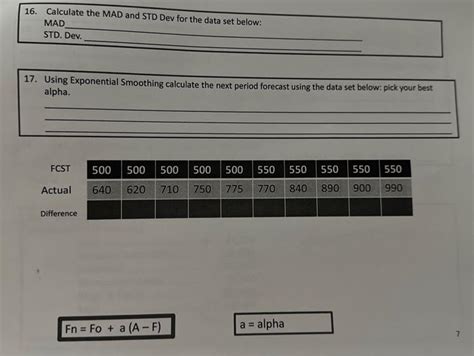 Solved 16 Calculate The Mad And Std Dev For The Data Se