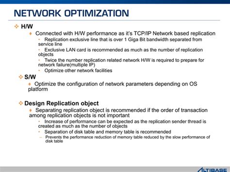[altibase] 12 Replication Part5 Optimization And Monitoring Ppt Free Download