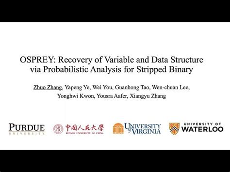 Ieee Symposium On Security And Privacy Talk Osprey Recovery Of