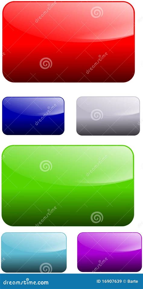 Glossy Buttons Stock Vector Illustration Of Push Reflections