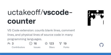 Github Uctakeoffvscode Counter Vs Code Extension Counts Blank Lines Comment Lines And