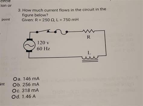 Solved How Much Current Flows In The Circuit In The Chegg Com