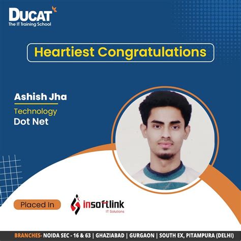 Dotnet Developer Jobs Placement Career Success Studentsuccess Ducat India