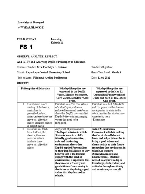 fs 1 episode 16 pdf constructivism philosophy of education