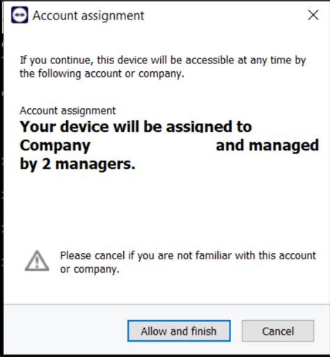 your device will be assigned to company message teamviewer support