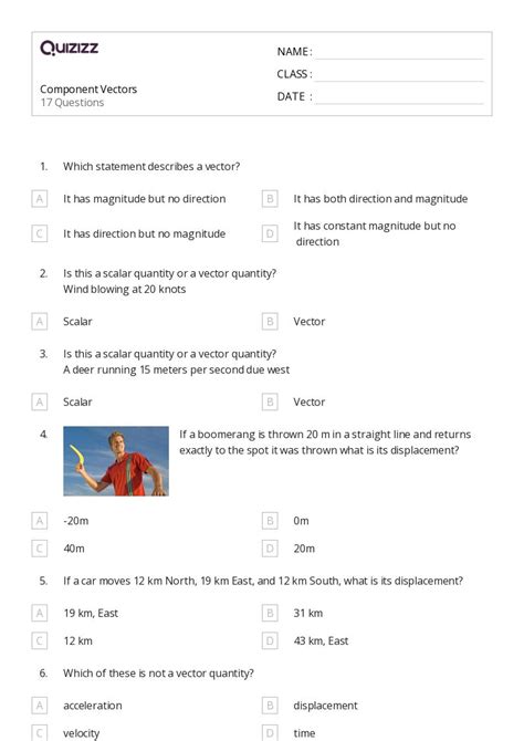 50 Vectors Worksheets For 10th Grade On Quizizz Free And Printable