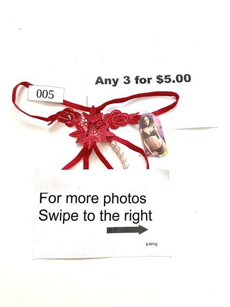 005 Butterfly Pearl Red Sexy Panty Lady Ladies Woman Women Lingerie Sexy Lingerie G String V