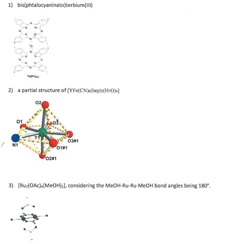 Solved Determine The Point Group Of These Molecule And