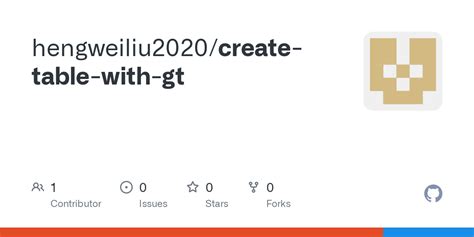 GitHub Hengweiliu Create Table With Gt