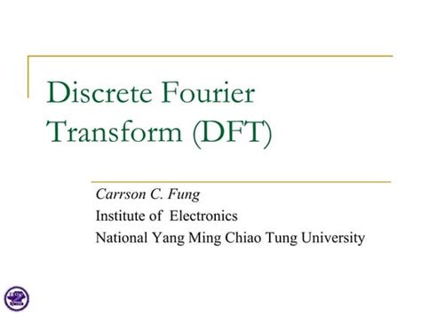 discrete fourier transform ppt