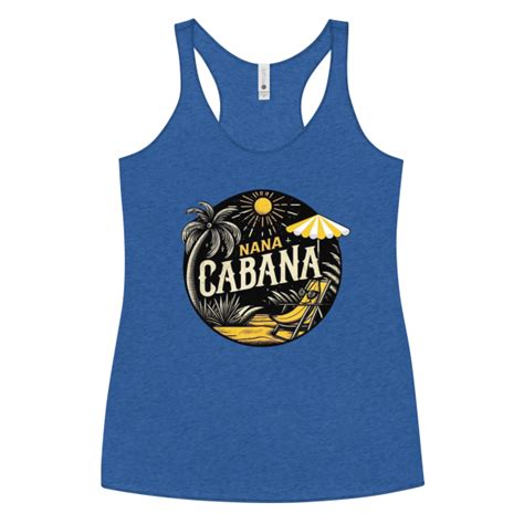Womens Racerback Tank Nana Cabana Luxury Beach Cabana Rentals
