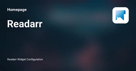 Readarr Homepage