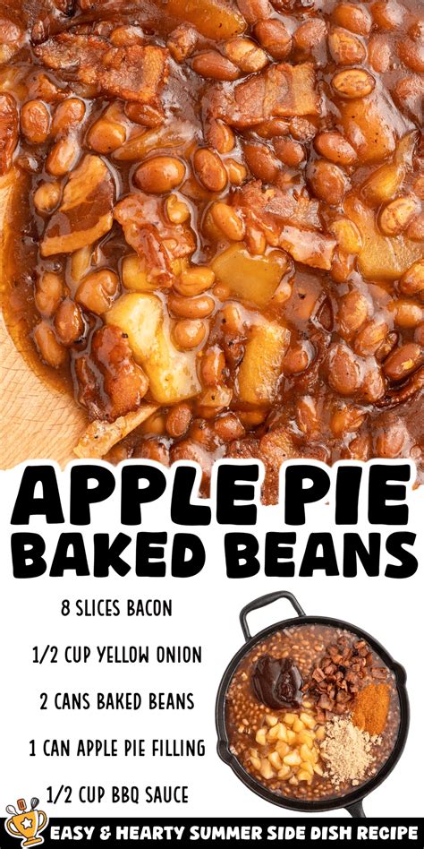 Apple Pie Baked Beans Sweet And Savory Bbq Side Dish