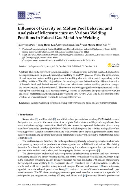 Pdf Influence Of Gravity On Molten Pool Behavior And Analysis Of Microstructure On Various