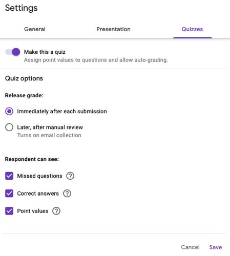 How To Create A Self Grading Quiz In Google Forms