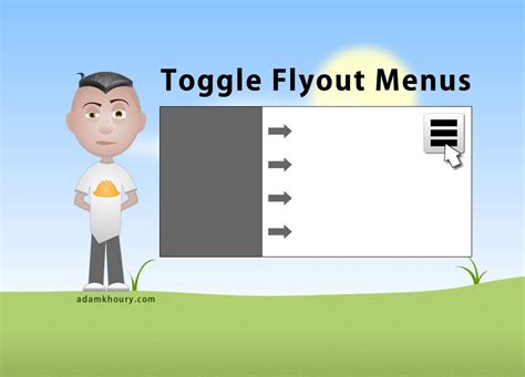 Control Panel Flyout Menu Windows Javascript Css Animations Youtube