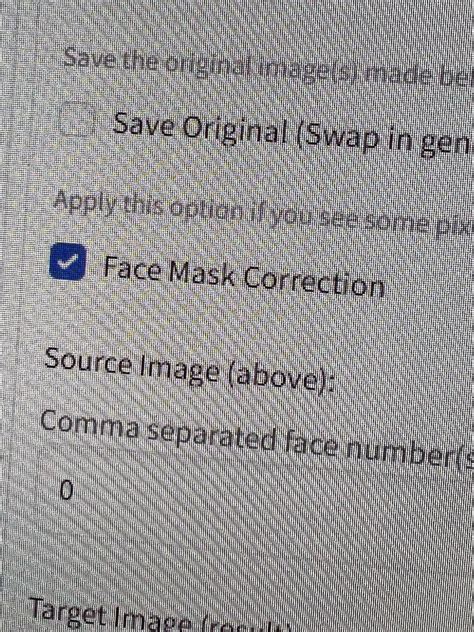 Reactor In Comfyui Is There Not An Option For Face Mask Correction