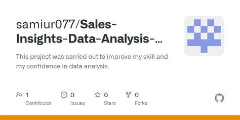 Github Samiur077sales Insights Data Analysis Project This Project