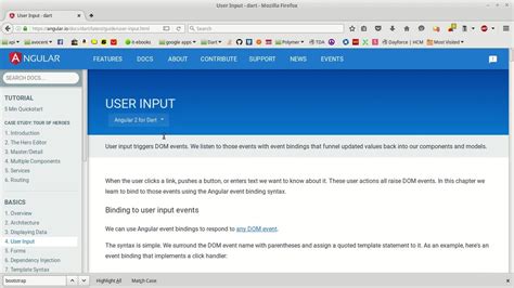 User Input Angular Dart Tutorials Eng YouTube