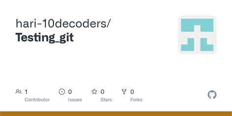 github hari 10decoders testing git