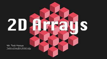 AP® Computer Science A: 7.1 2D Arrays (Slides) | TPT