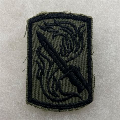 Us Army 198th Infantry Brigade Patch Twill Subdued Fitzkee Militaria
