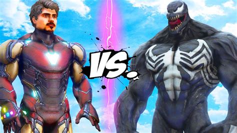 iron man tony stark vs venom epic battle youtube