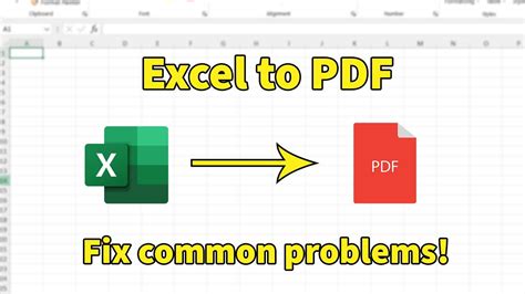 Problems You Might Face When Saving As Pdf From Excel Youtube
