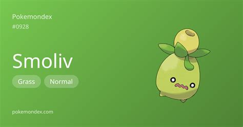 Smoliv Pokédex Stats Moves Evolution And Locations Pokemondex
