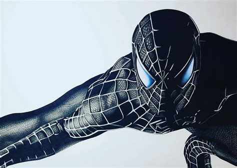 Black Suit Spiderman Comic Wallpaper