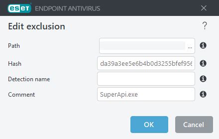 Add Or Edit Detection Exclusion ESET Endpoint Antivirus ESET Online Help