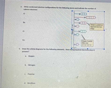 Solved 3 Write Condensed Electron Configurations For The