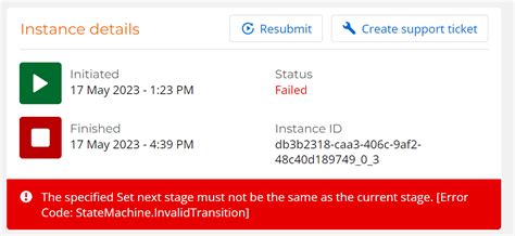Error Set Next Stage Must Not Be The Same As The Current Stage