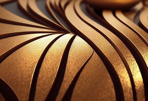 Premium Ai Image A Close Up Of A Golden Curved Pattern