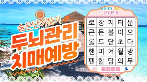 집중력 천재만 가능한 만점 숨은단어찾기 치매예방 퀴즈 초성퀴즈 단어퀴즈 두뇌운동 뇌건강 치매테스트 기억력 집중력 강화 재밌는 퀴즈 Youtube