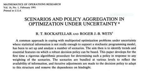 优化 多阶段随机规划之nonanticipativityandprogressive Hedging 知乎