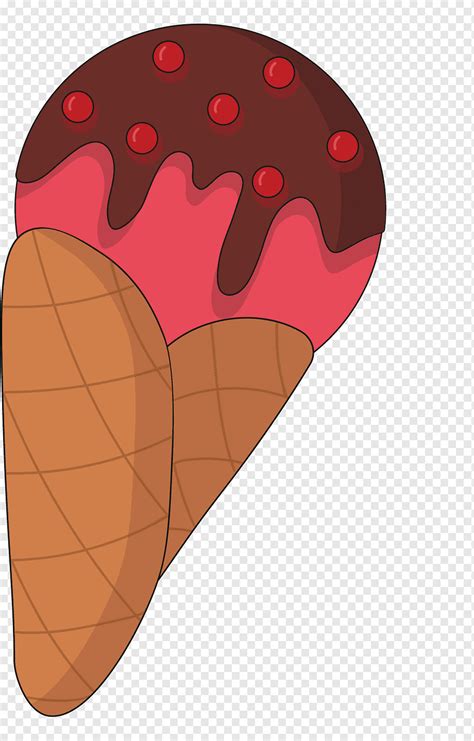 빨간 스프링클과 초콜릿이 있는 아이스크림 콘 Png Pngwing