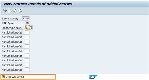 sap sd assign schedule line categories