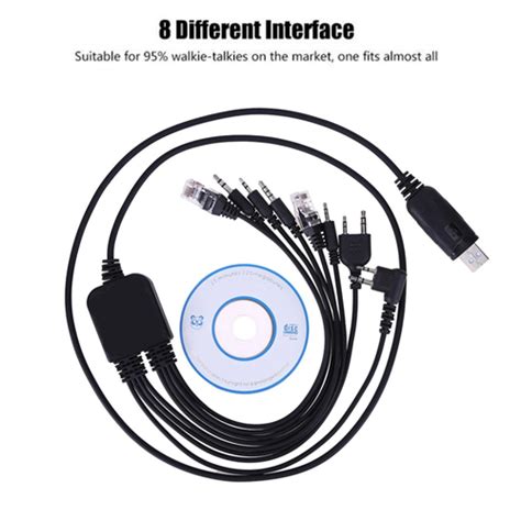 Universal 8 In 1 Walkie Talkie Radio Usb Programming Cable