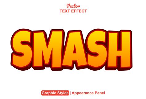 Smash Text Effect With Orange Graphic Style And Editable 24320862 Vector Art At Vecteezy