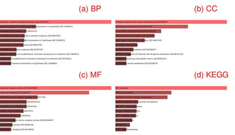 Go Molecular Function And Kegg Pathways Analysis Of Degs Red Bars