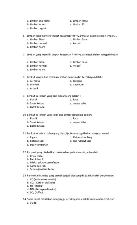 Soal Ipa Kelas Xii Smk Dan Jawaban Jawabankuid