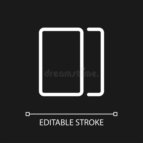 Overlay Pixel Perfect White Linear Ui Icon For Dark Theme Stock Vector