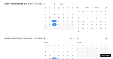 react date range examples codesandbox
